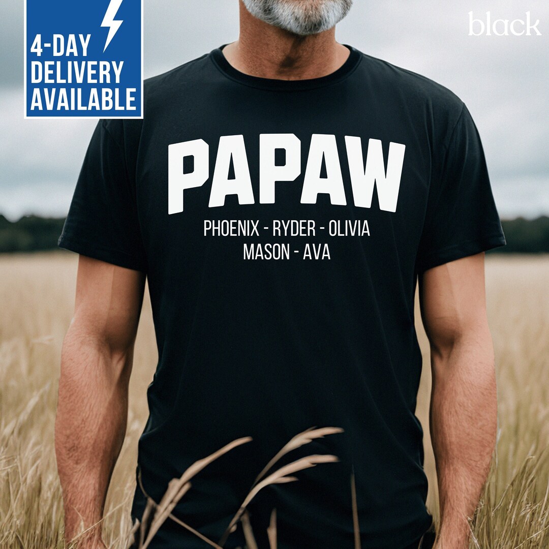 Personalized Papaw Shirt Custom Papaw Shirts Papaw Gift Customized Father's Day Tshirt Christmas ...