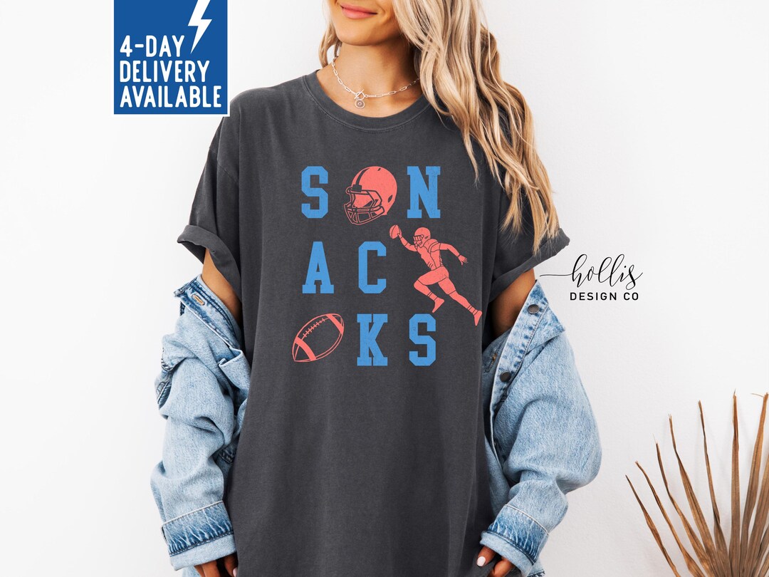 Funny Football Shirt Just Here for Snacks Team Halftime Shirts Sports ...