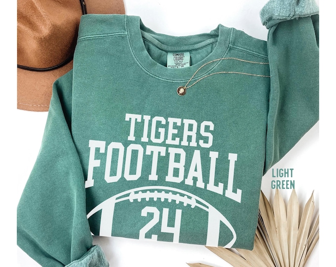 Personalized Football Sweatshirt, Custom Football Team Name and Number ...