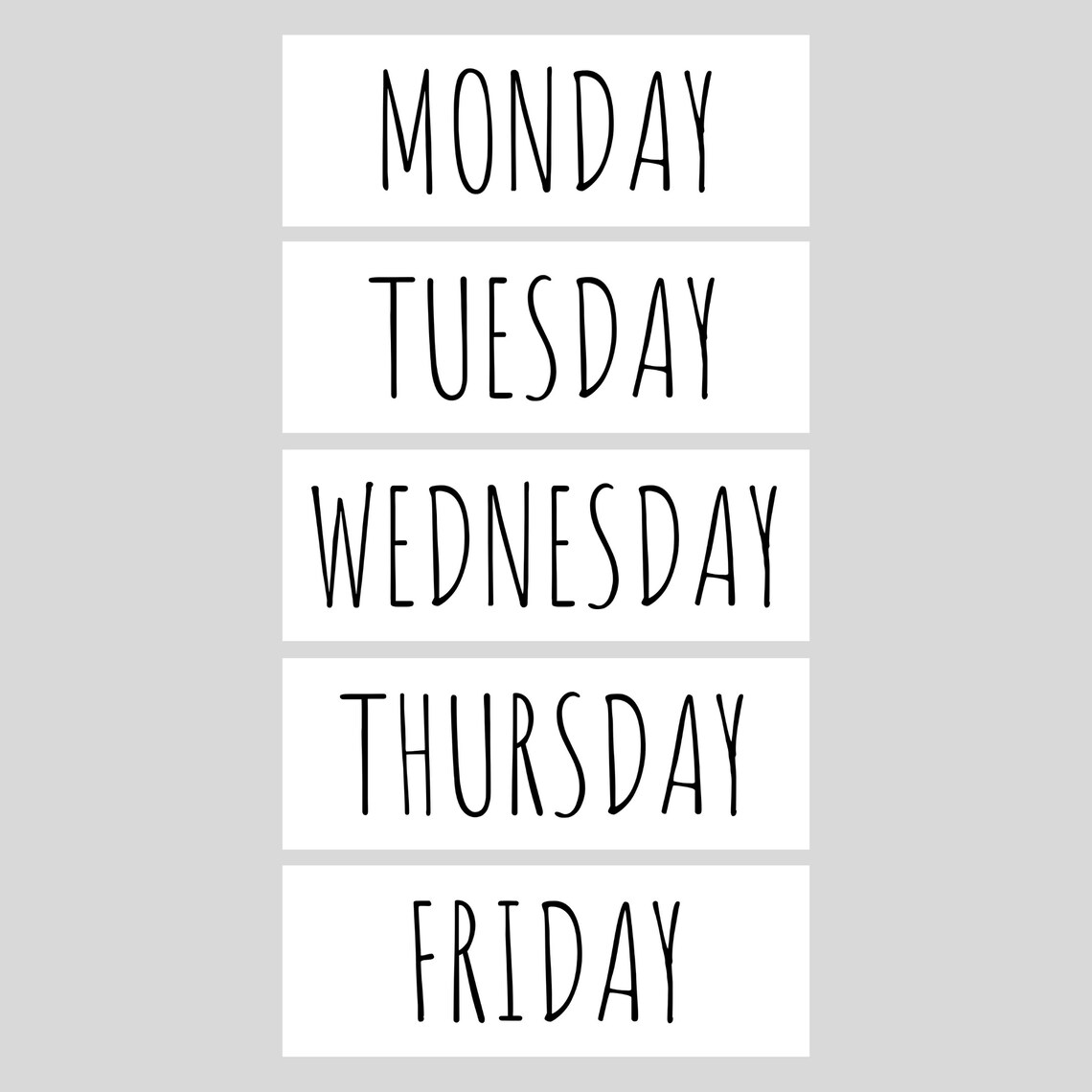 Printable Fonts Of The Week Days Printable Fonts Of The Week Days