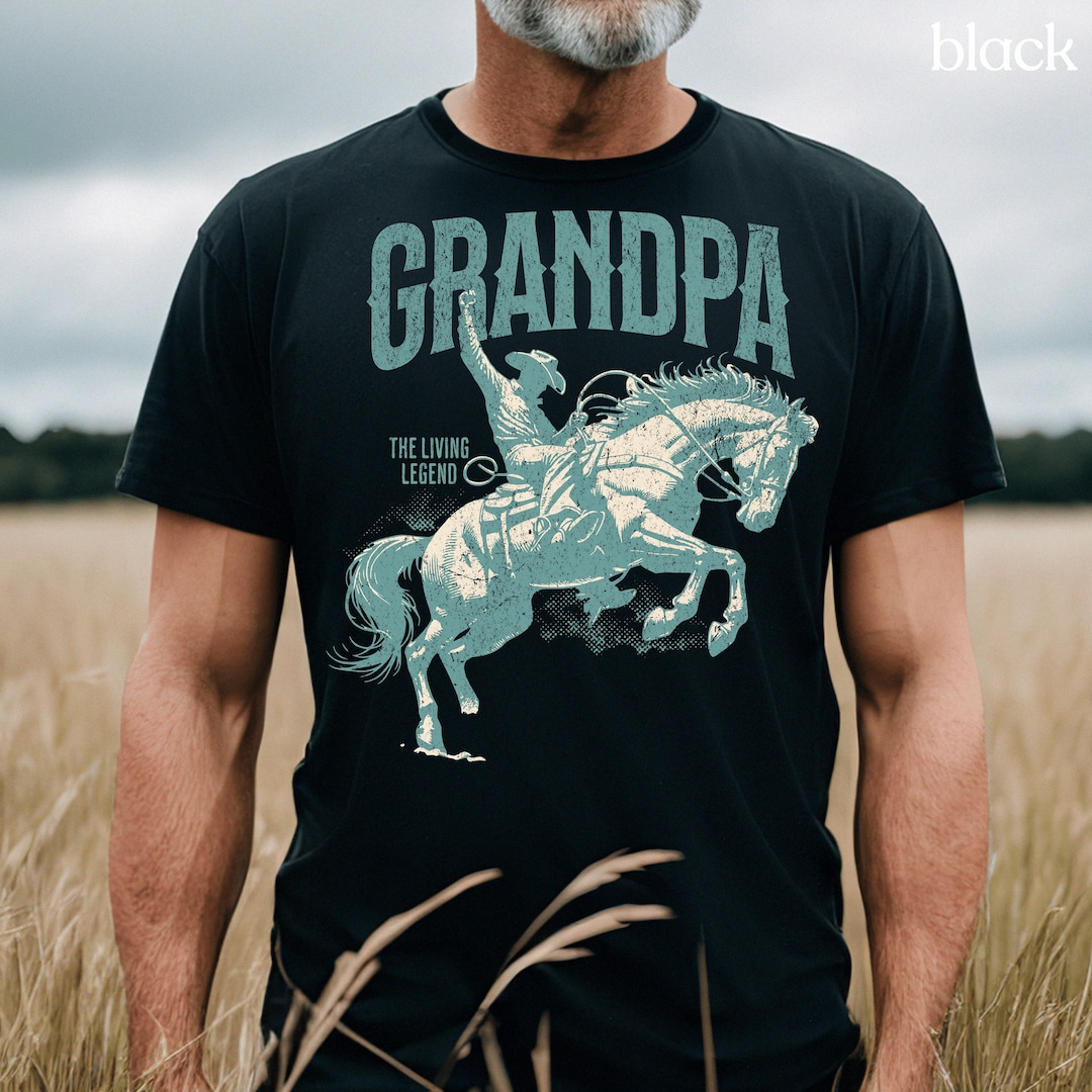 Western Grandpa Shirt for Grandpa Gift From Grandkids Cowboy Shirts for ...