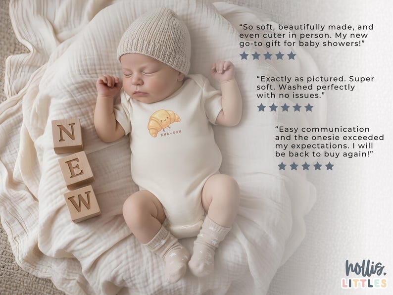 Kwa-son Baby ONESIE® Foodie Baby Onesies® Croissant Onesie Baker Baby ...
