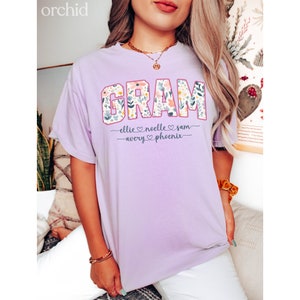 Custom Comfort Colors Gram Shirt Retro Gram T-shirts Personalized Gram ...