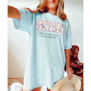 Custom Comfort Colors Gram Shirt Retro Gram T-shirts Personalized Gram ...