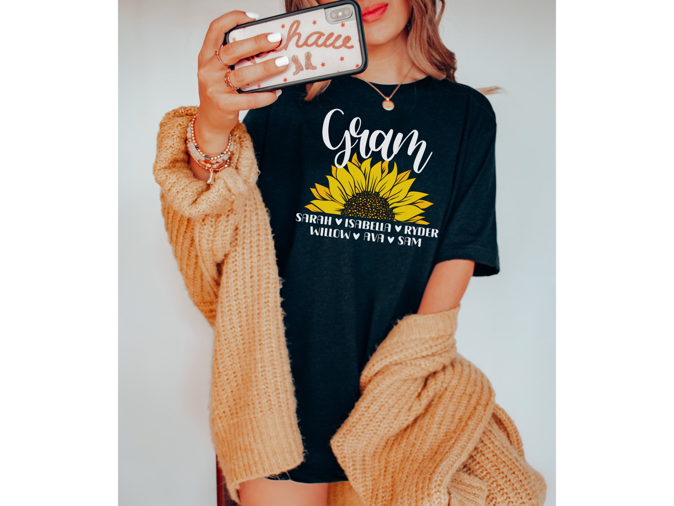Gram Shirt With Grandkids Names Personalized Gram Floral Shirt Custom ...