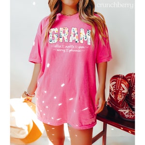 Custom Comfort Colors Gram Shirt Retro Gram T-shirts Personalized Gram ...