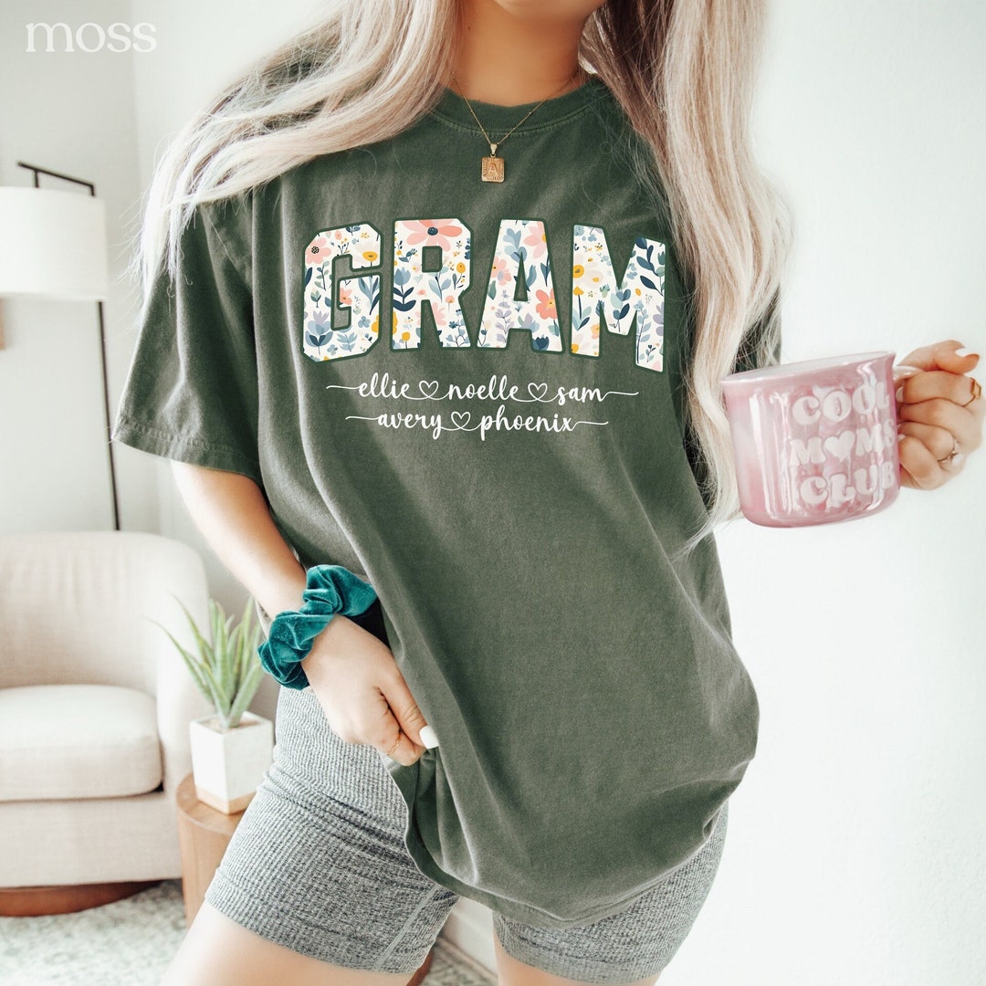 Custom Comfort Colors Gram Shirt Retro Gram T-shirts Personalized Gram ...