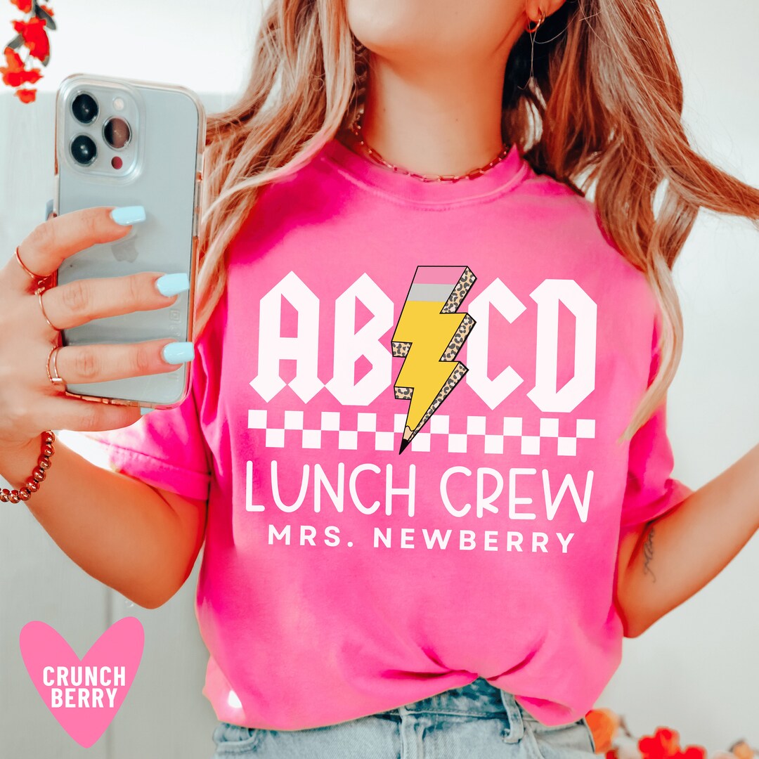 Custom Lunch Crew Shirt Tshirts Gift for Lunch Lady School Personnel ...