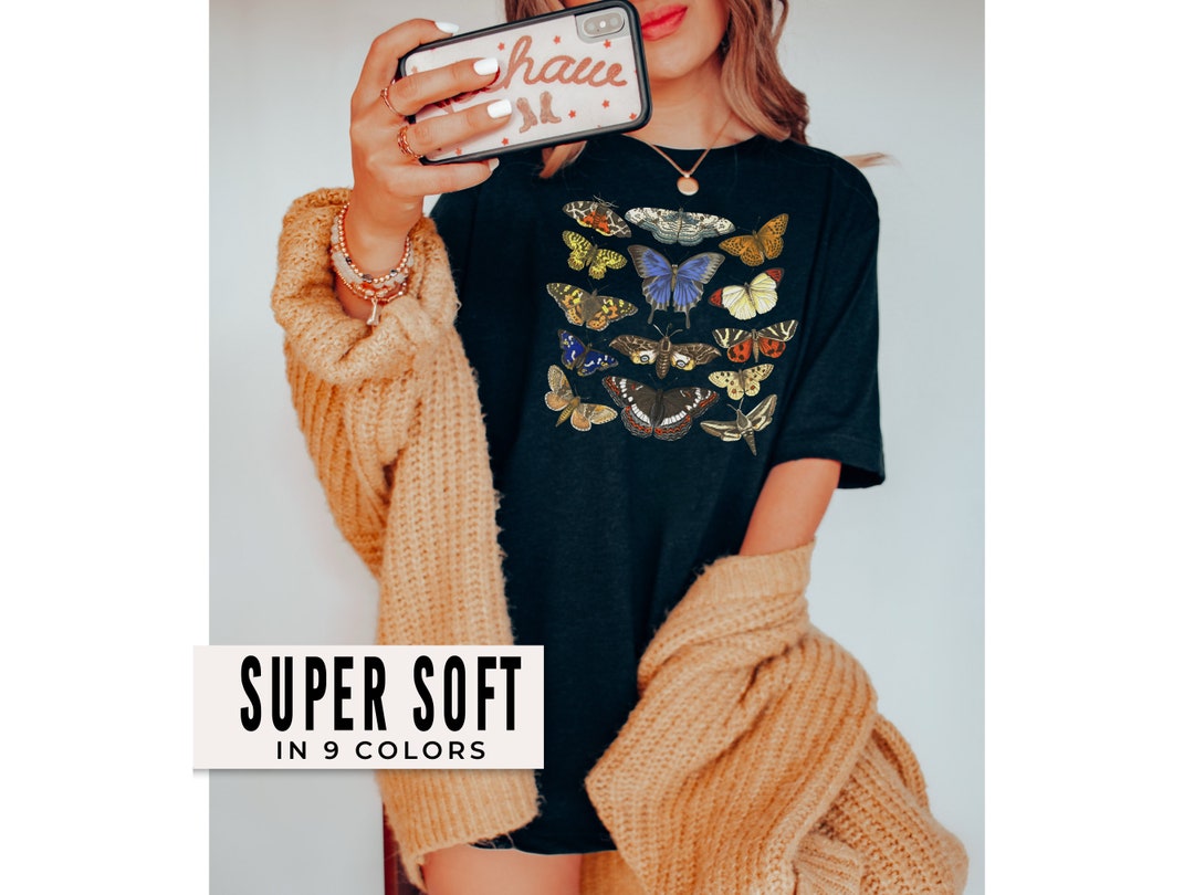 Butterfly Shirt Moth Shirts Cottagecore Shirts Cottage Core T-shirt ...