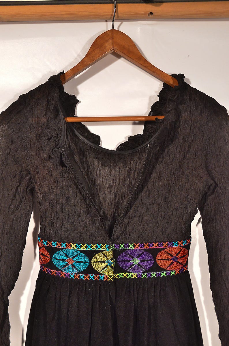 Vintage Clothing, Petite Extra Small Black Dress, Hand Made Vintage ...