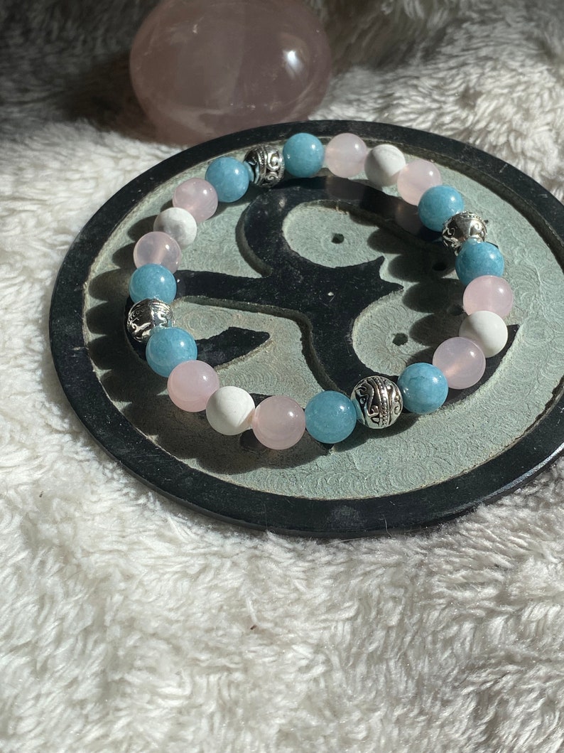 Transgender Flag Crystal Bracelet Pride Bracelet - Etsy