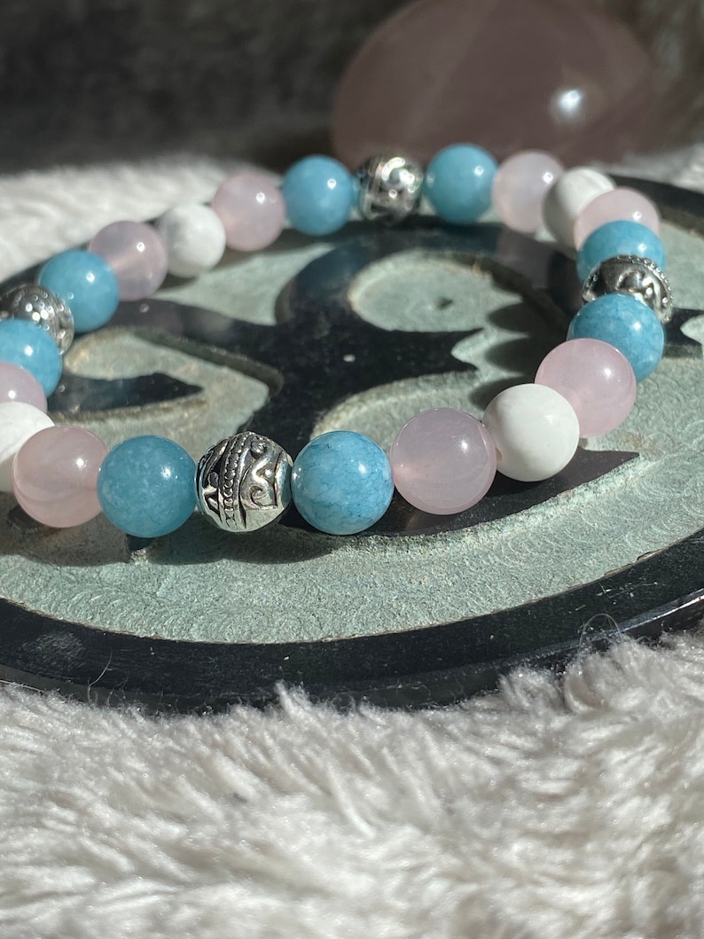 Transgender Flag Crystal Bracelet, Pride Bracelet - Etsy