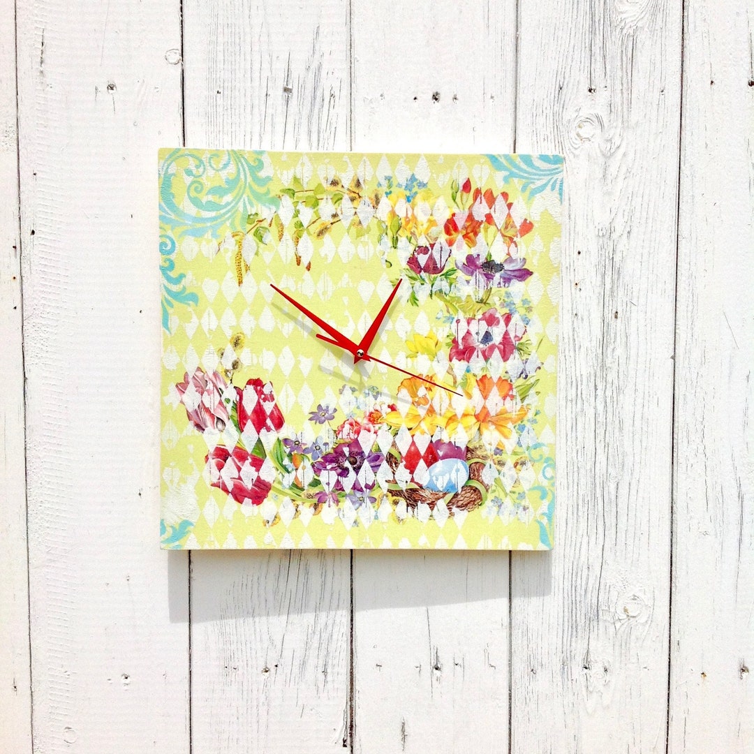 Colorful Wall Clock Unique Funky Clock Funky Furniture Wall - Etsy