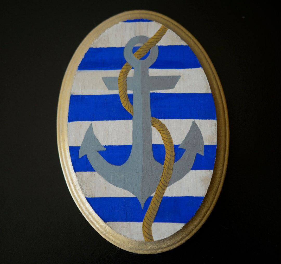 Rustic Hand Painted Anchor Wall Art - Etsy