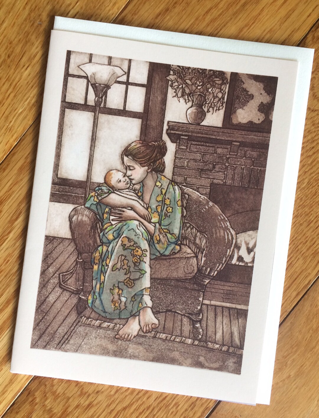 Mother & Child Card - Etsy