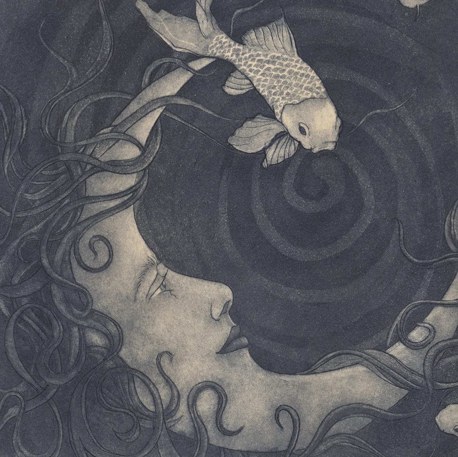 Koi Moon Fine Art Print - Etsy