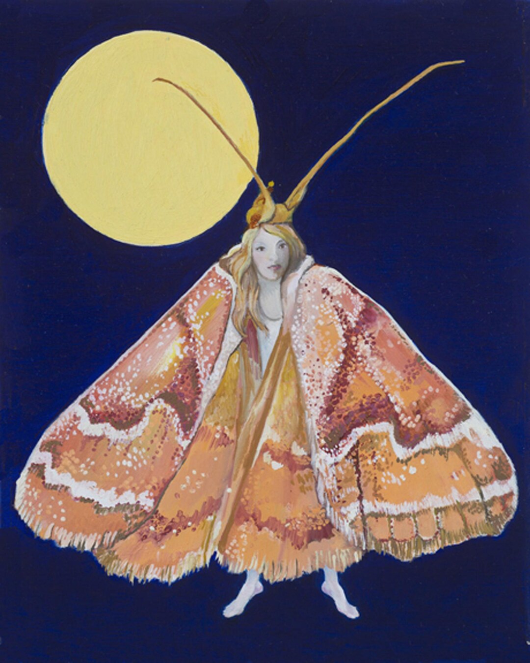 Moth Spirit (gold) Under the Moon - Etsy