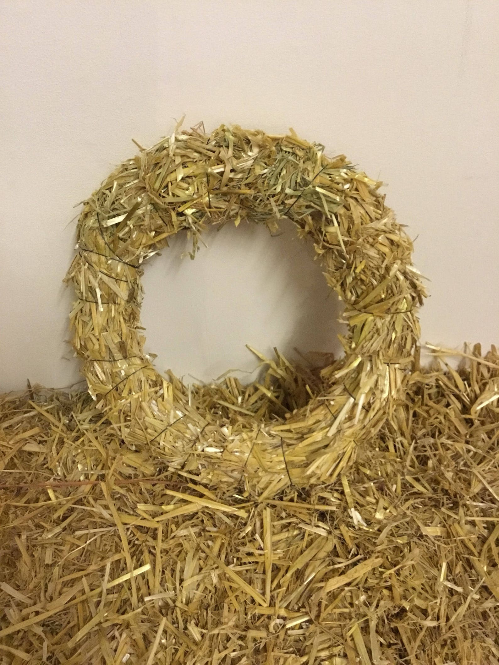 Straw Wreath Handmade DIY Floral Dried Natural Straw Wreath Base ...
