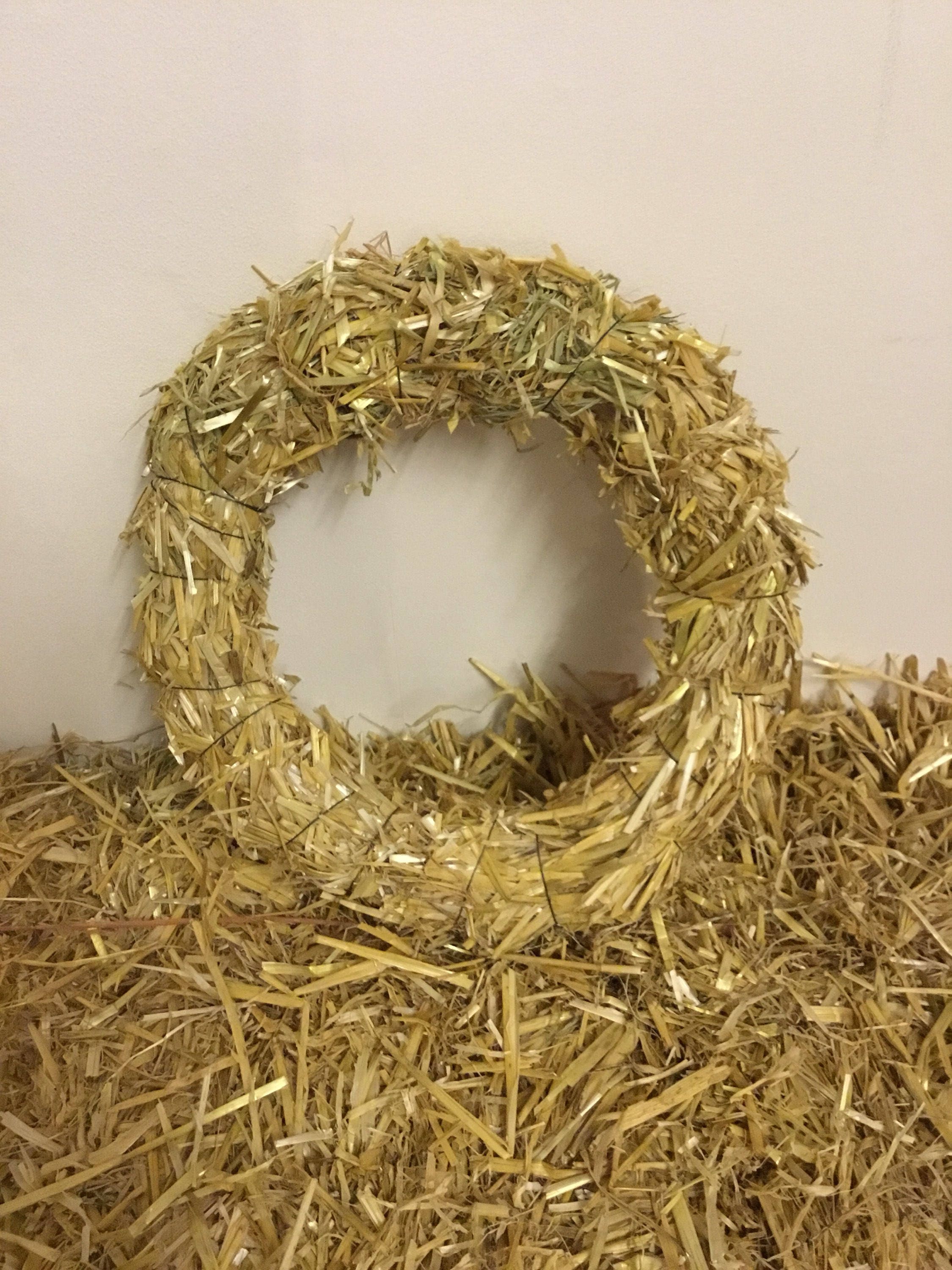 Straw Wreath Handmade DIY Floral Dried Natural Straw Wreath Base ...