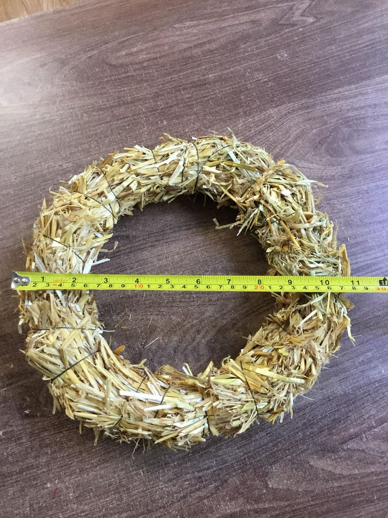 Straw Wreath Handmade DIY Floral Dried Natural Straw Wreath Base ...