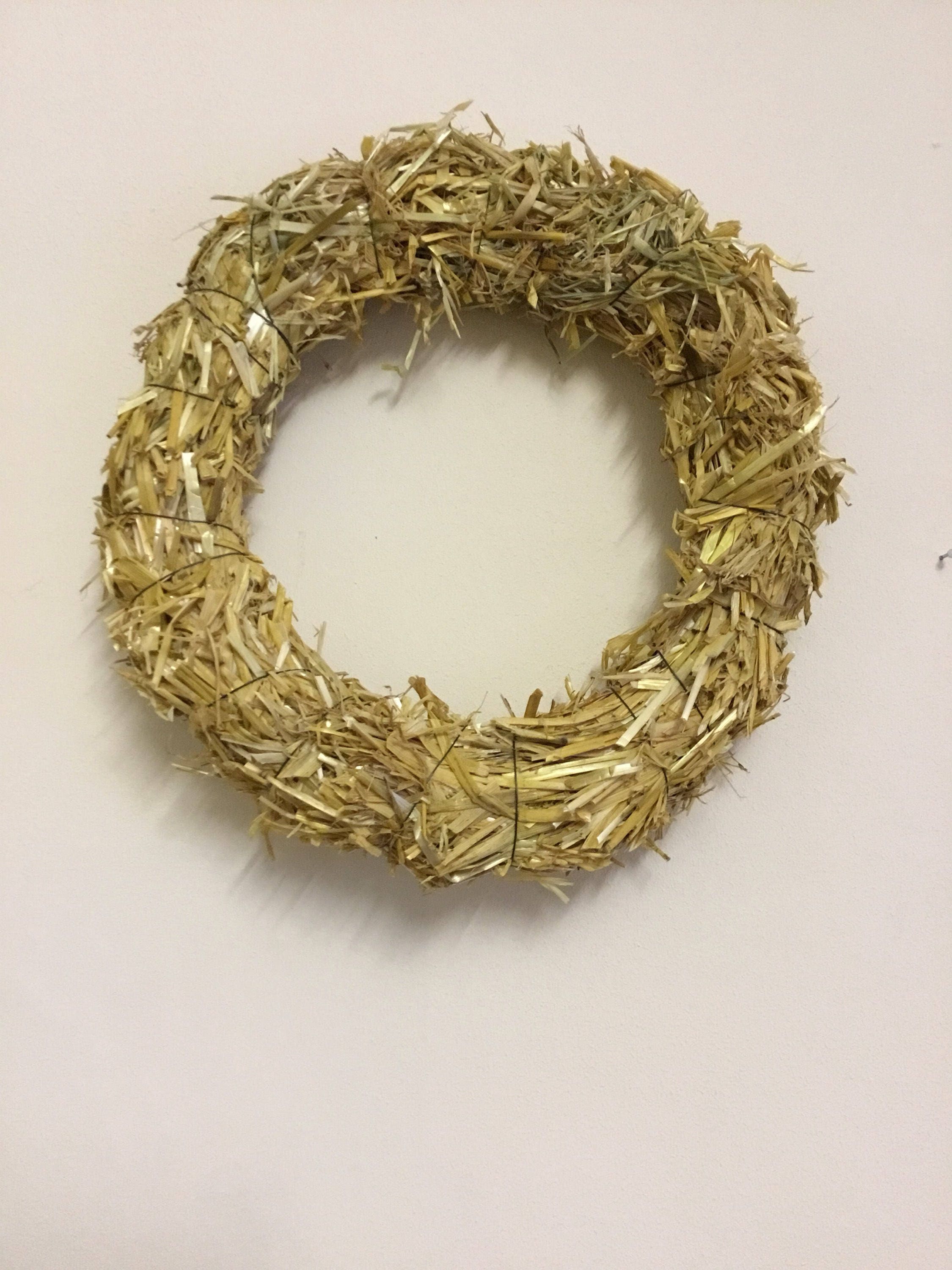 Straw Wreath Handmade DIY Floral Dried Natural Straw Wreath Base ...