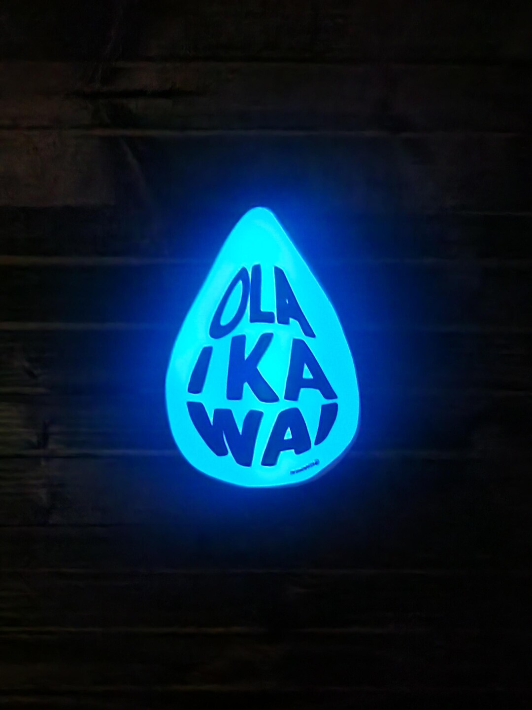 Pepili 'ena-i-ka-pō Ola I Ka Wai Glow-in-the-dark Ola I Ka Wai Sticker - Etsy
