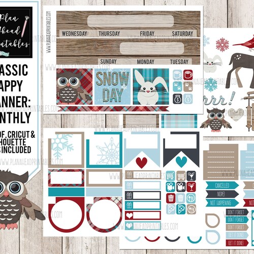 Printable NOVEMBER Monthly Stickers Kit Mini Happy Planner | Etsy
