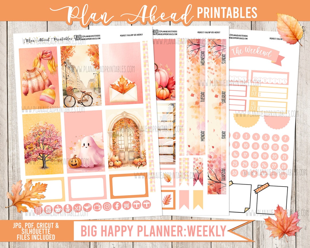 Big Happy Planner Printable Stickers Vertical Weekly Kit, A Perfect ...