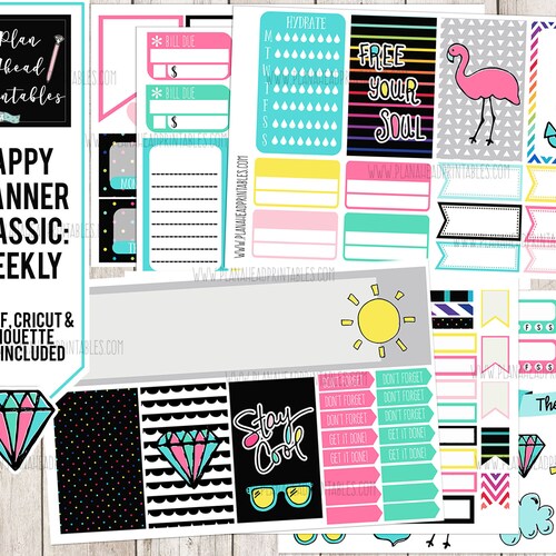 Happy Planner PRINTABLE Weekly Kit Pink Floral Planner - Etsy