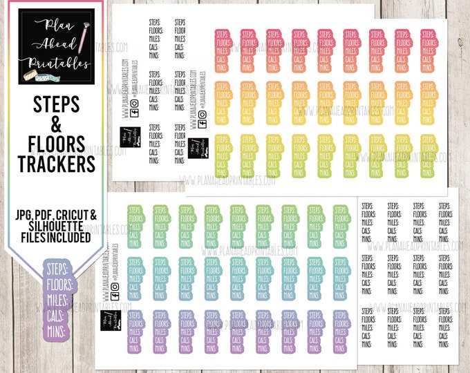 Steps Stickers / Daily Steps Printable / Walk Planner Sticker / Weekly ...
