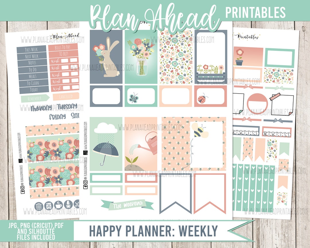 STORE CLOSING Happy Planner Printable Stickers Classic Vertical Weekly ...