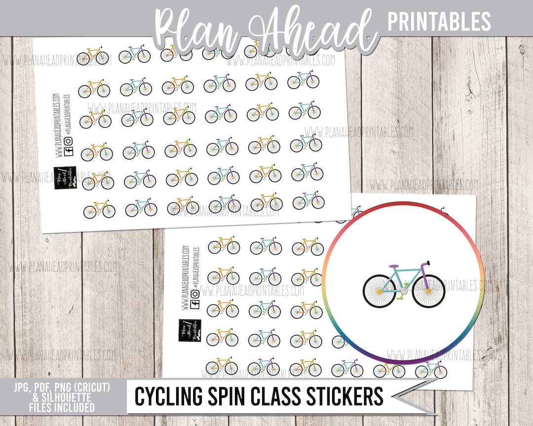 STORE CLOSING 1/15 PRINTABLE Fitness Cycling Spin Class Basic Bike ...