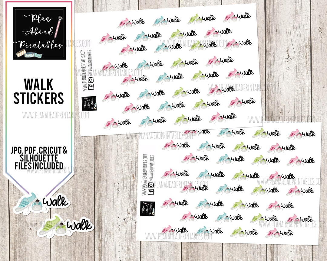 PRINTABLE Fitness Walking Tracker Planner Stickers - Etsy Australia