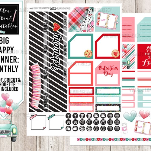 Printable NOVEMBER Monthly Stickers Kit Big Happy Planner | Etsy