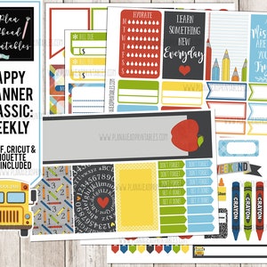 Happy Planner Back to School Stickers Printable Back to - Etsy