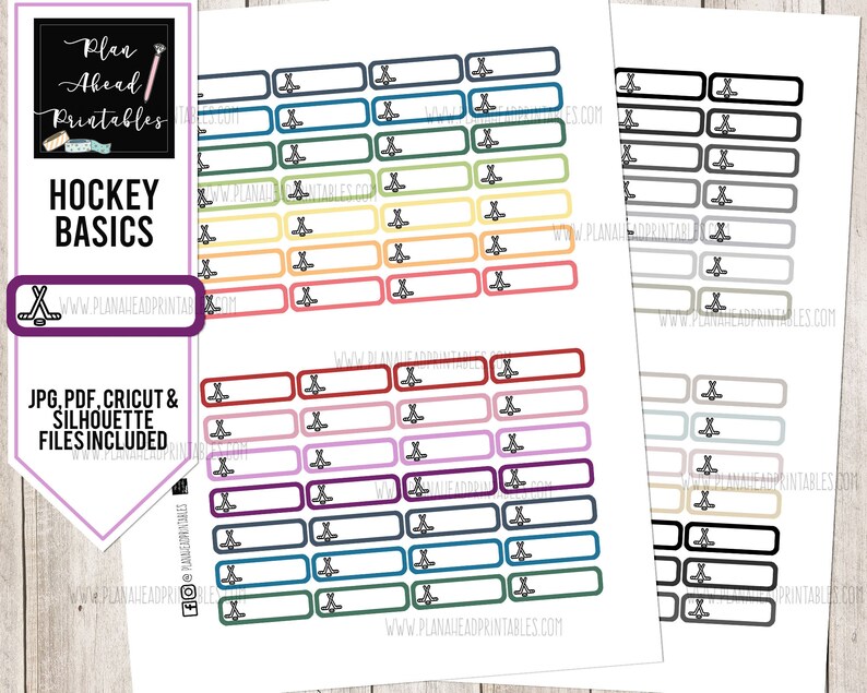PRINTABLE Hockey Practice Game Planner Stickers - Etsy
