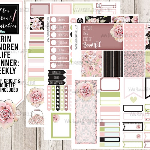 Printable Planner Stickers Erin Condren Vertical Weekly - Etsy