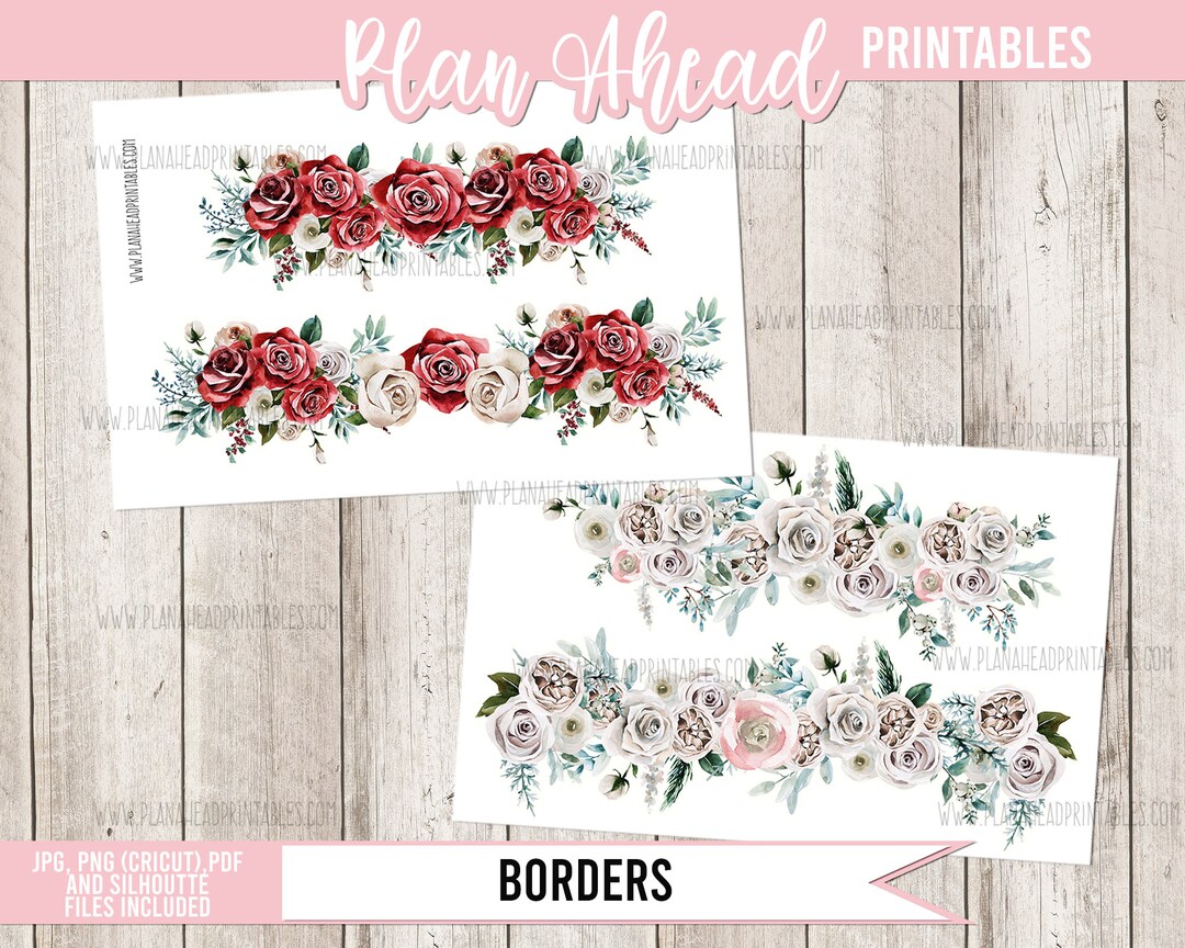 STORE CLOSING Printable Border Stickers for Planners Junk Journals ...