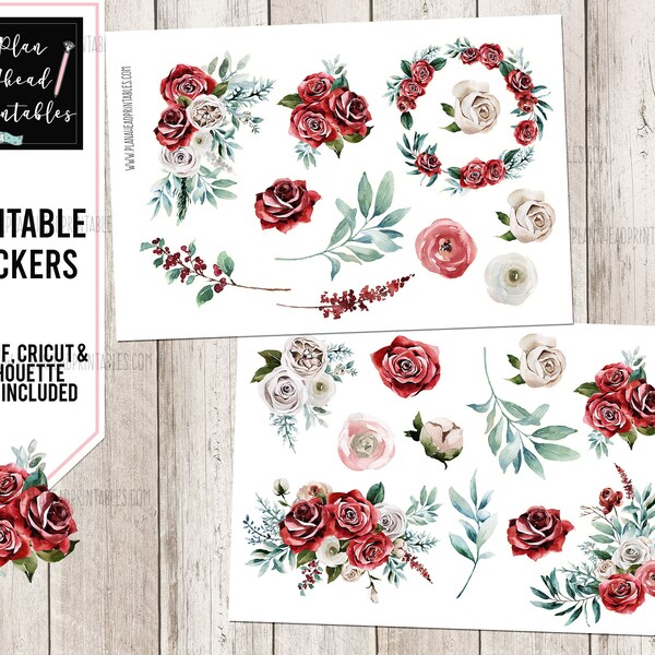 Large Floral Stickers - Etsy