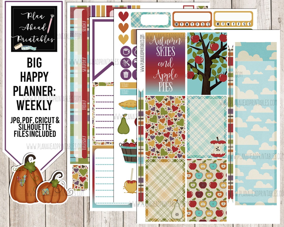 STORE CLOSING Big Happy Planner Printable Stickers Vertical Weekly Kit ...