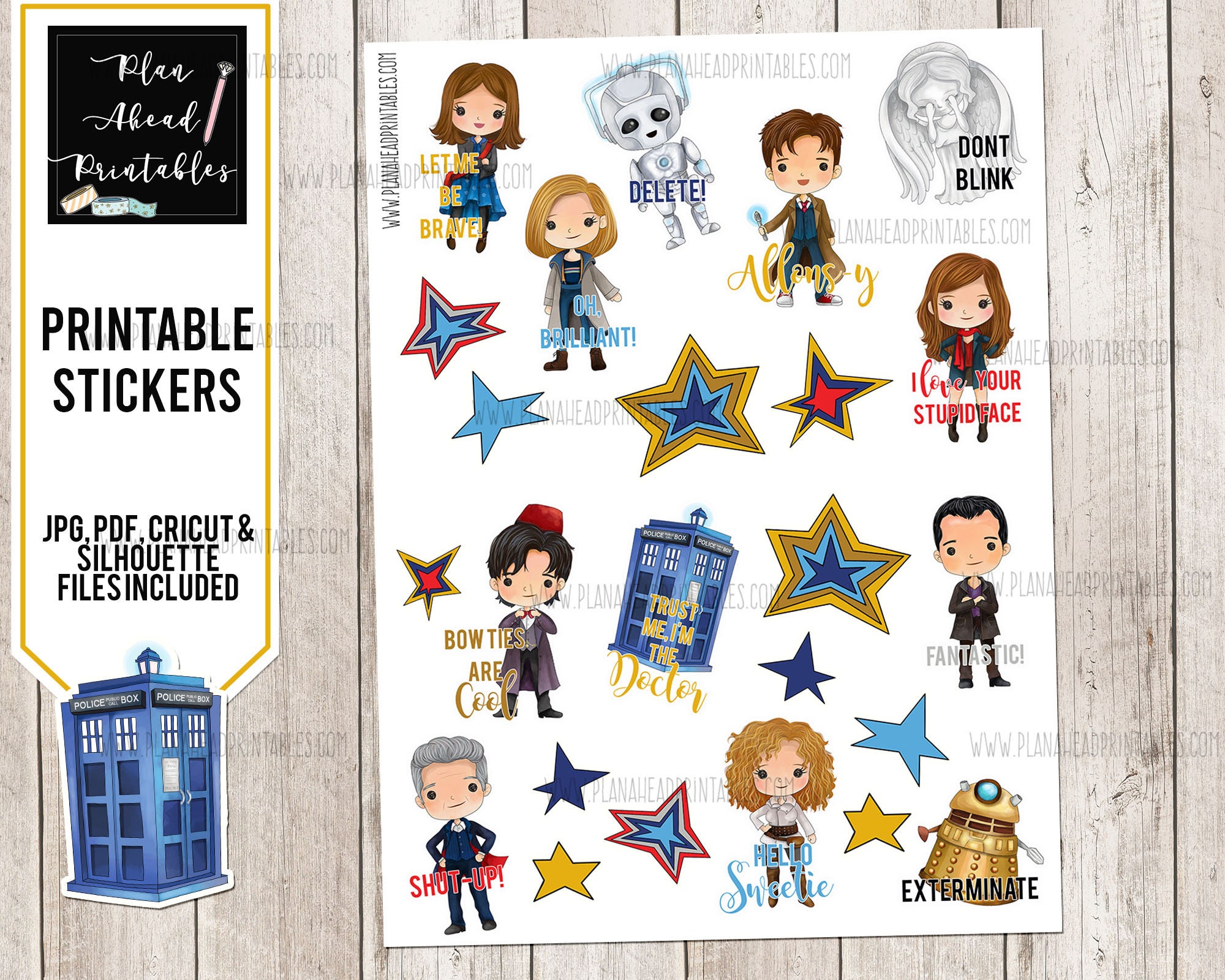 Doctor Who Stickers - Etsy