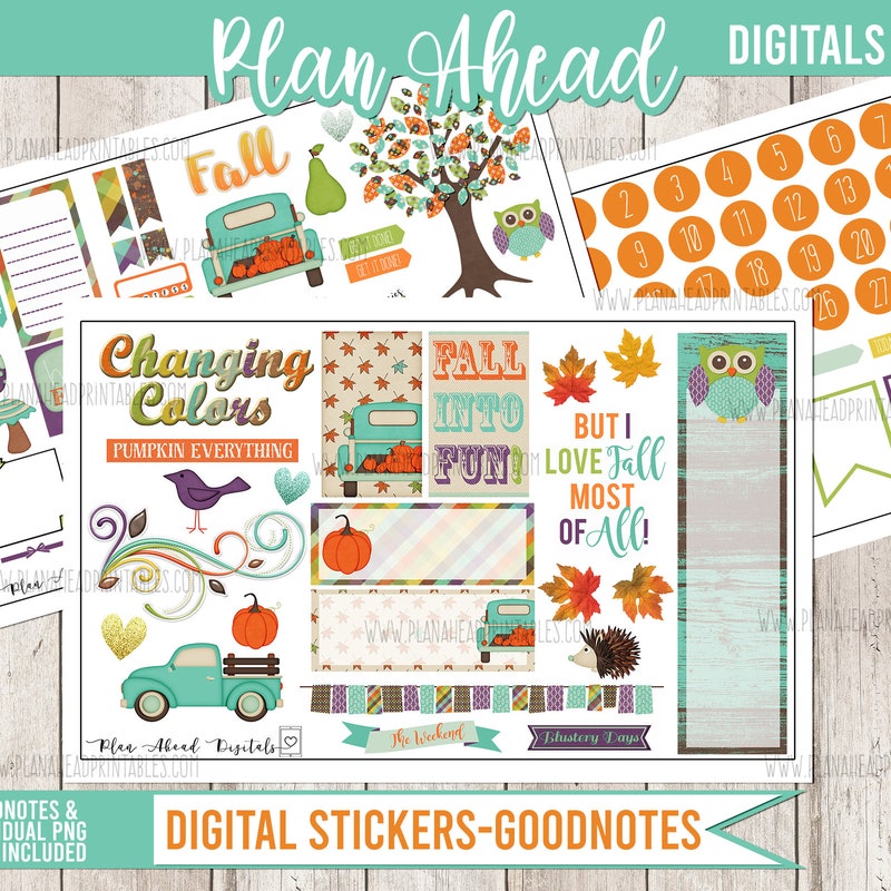 Fall Planner Stickers - Etsy