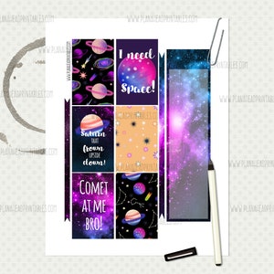 Big Happy Planner Printable Stickers Vertical Weekly Kit, Space Galaxy ...