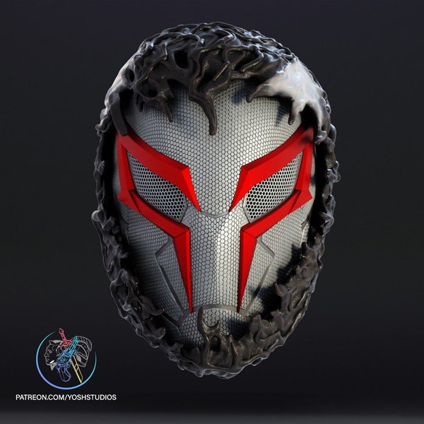 White 2099 Spiderman Mask - Etsy