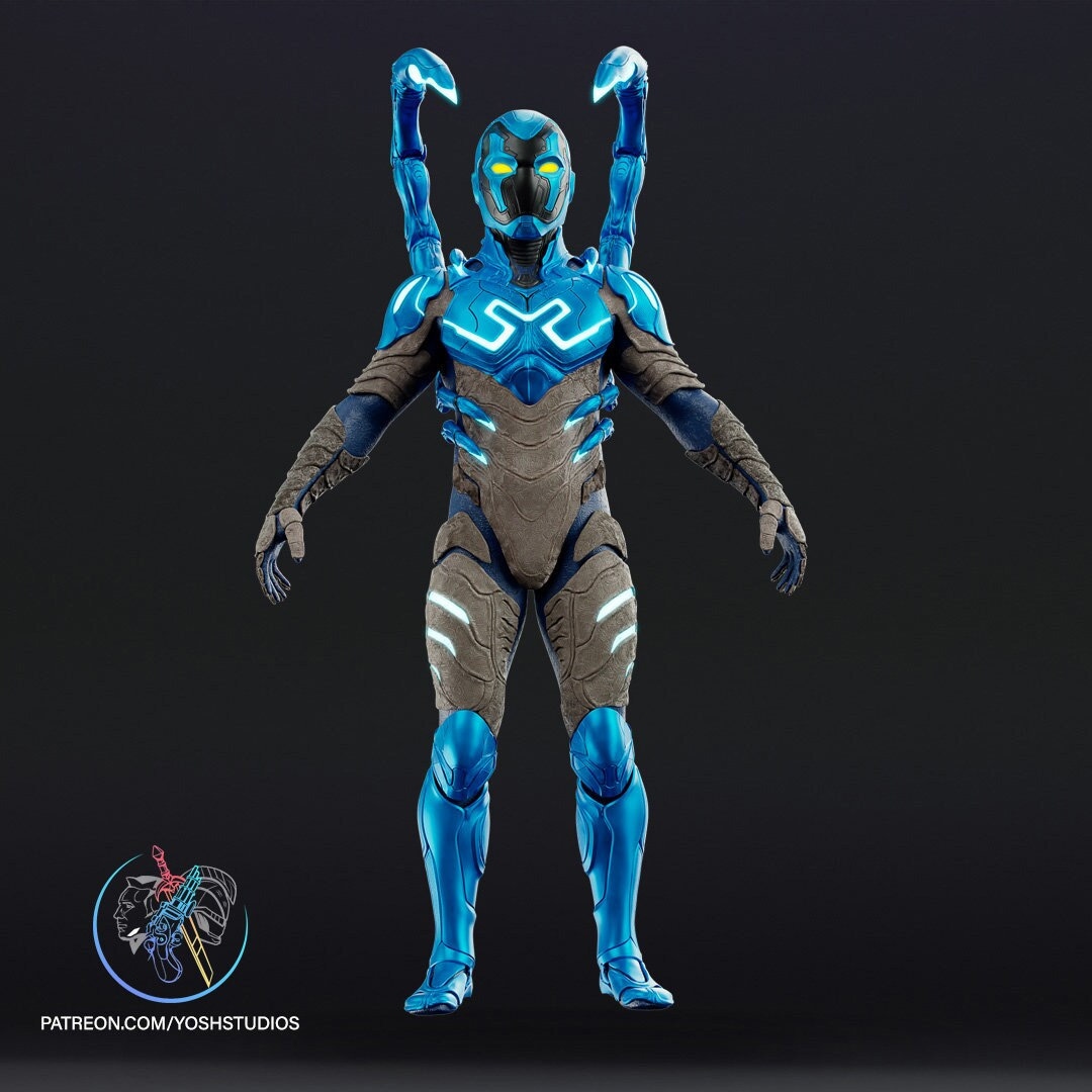 Blue Beetle Full Costume 3D Print File STL - Etsy Singapore