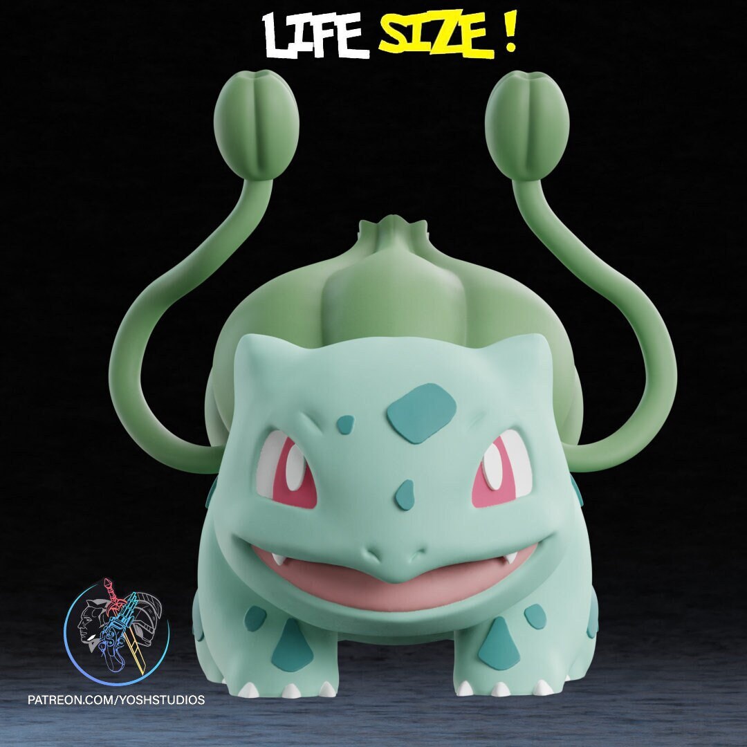 Life Sized Bulbasaur 3D Print File STL - Etsy UK