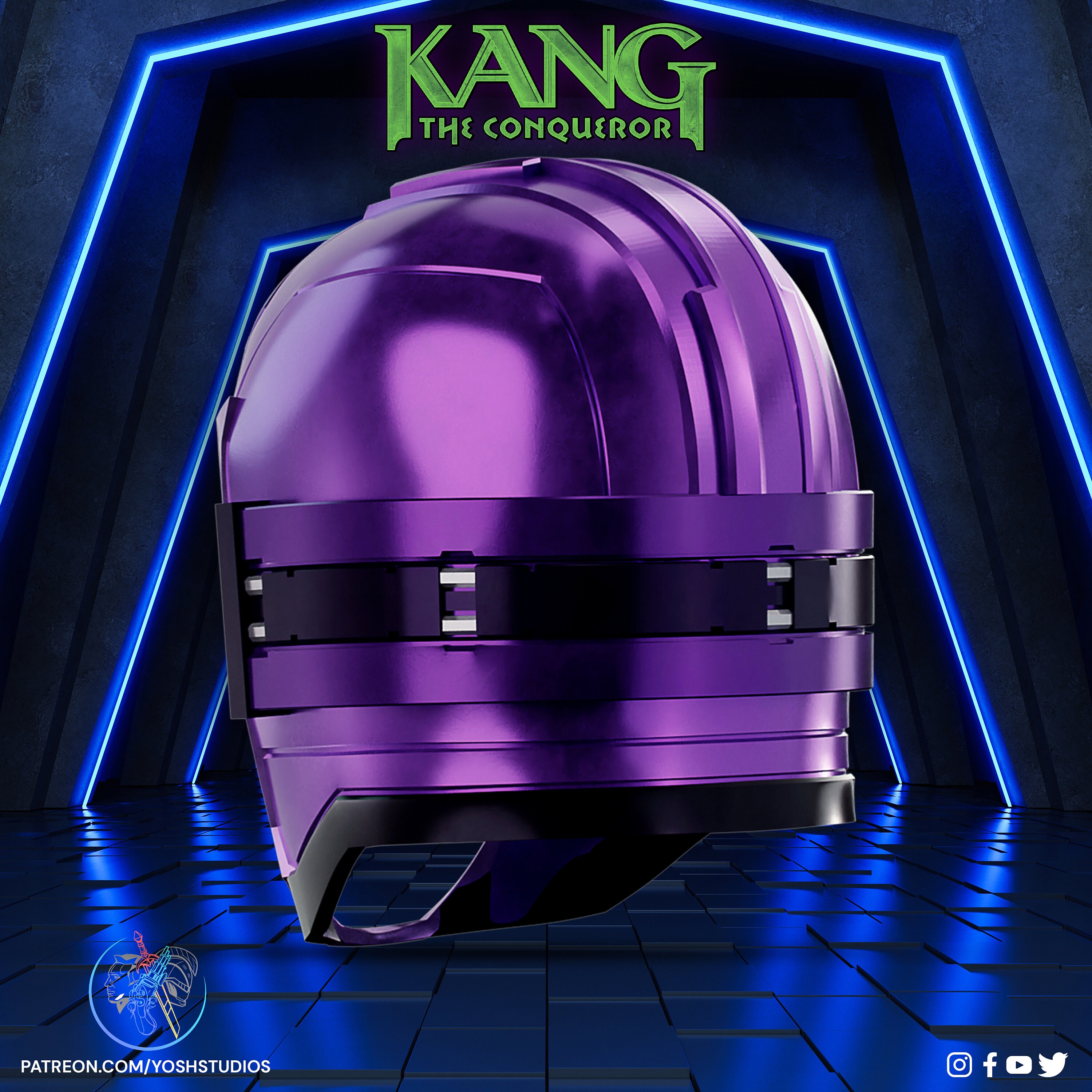 Comic Kang the Conqueror Helmet 3d Print File STL - Etsy Canada