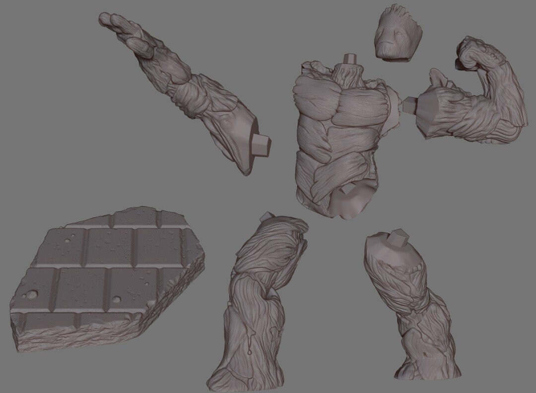 Swole Groot Statue 3D Print File STL Guardians of the Galaxy - Etsy ...