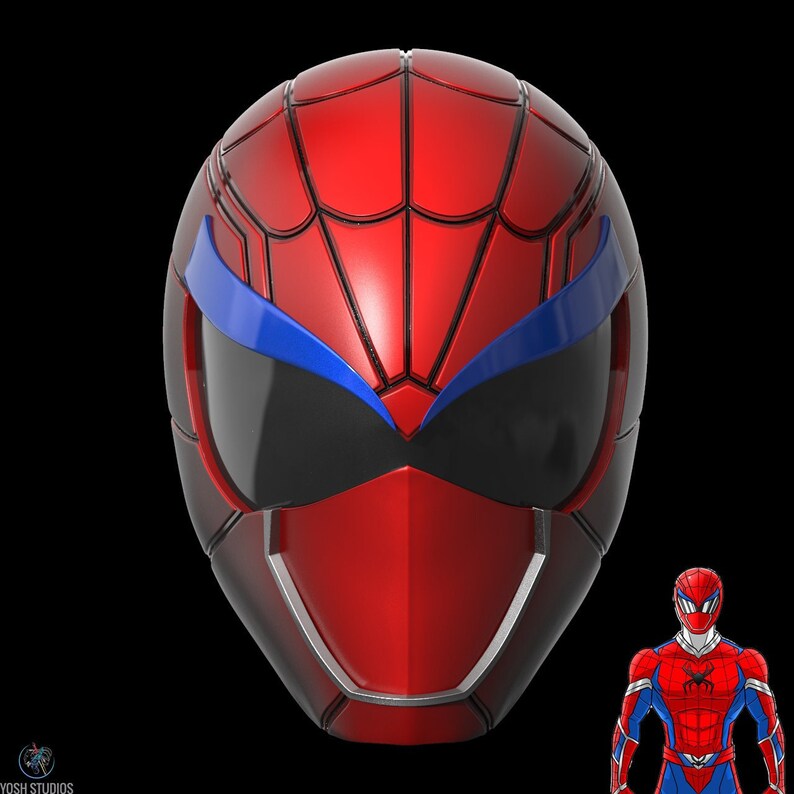 Spider Man Power Ranger Mask 3D Print File STL - Etsy