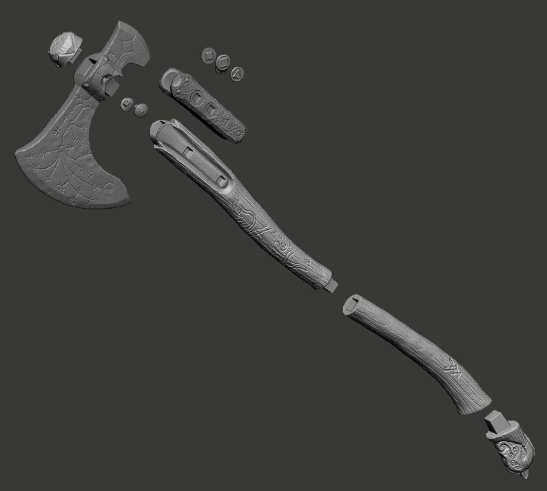 Kratos Leviathan Axe 3d Print File STL God of War - Etsy Kratos Leviathan Axe 3d Print File STL God of War - Etsy